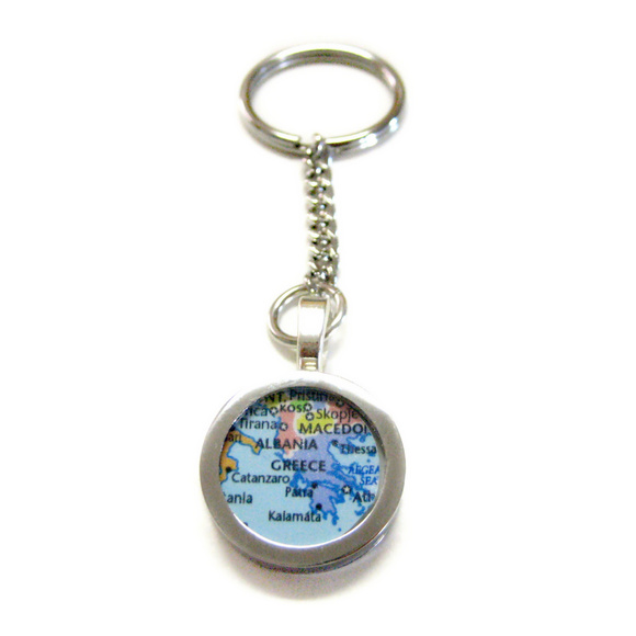 Kiola Designs | Accessories | Greece Map Keychain | Poshmark